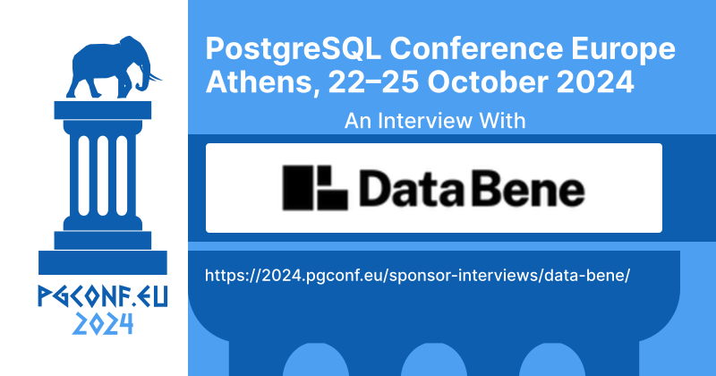 Interview with Data Bene — PostgreSQL Conference Europe 2024