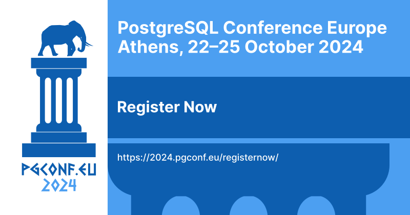 Registration — PostgreSQL Conference Europe 2024